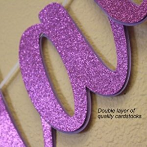 All About Details Happy Birthday Cursive Banner (Purple)