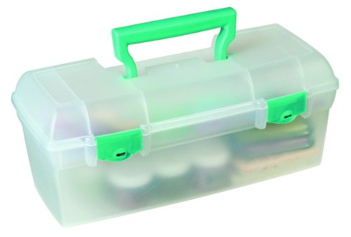 ArtBin Essentials Lift Out Tray with Teal Latches and Handle, Translucent