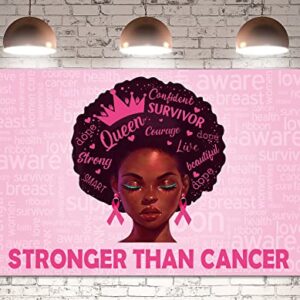 Pudodo Breast Cancer Awareness Backdrop Banner Stronger Than Cancer Pink Ribbon Support Photography Background Wall Decoration