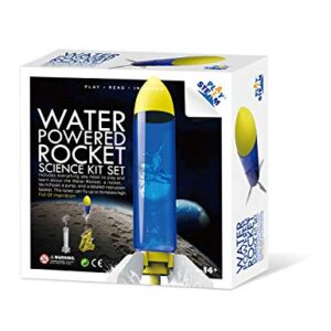 PLAYSTEM Outdoor Water Powered Rocket Physics Learning Set-with Rocket Tail, Body and Pump DIY Rocket Science Experiment Kit- Space STEM Outdoor Toys Gift for Kids,Teens, Boys & Girls