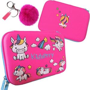 Kidberry Pencil case for kids, pencil case for kids,pencil pouch, girls pencil case for school, Cute Unicorn 3D design pencil box, Pompon is not included comes in a gift box