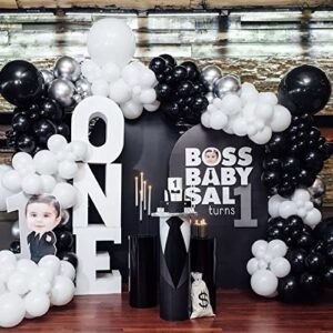 Henviro Black Latex Party Balloons - 154 Pcs 5/10/12/18 Inch Balloons Helium Quality Latex Balloons As Birthday Party Balloons/ Graduation Balloons/ Valentines Day Balloons/ Baby Shower/ Wedding