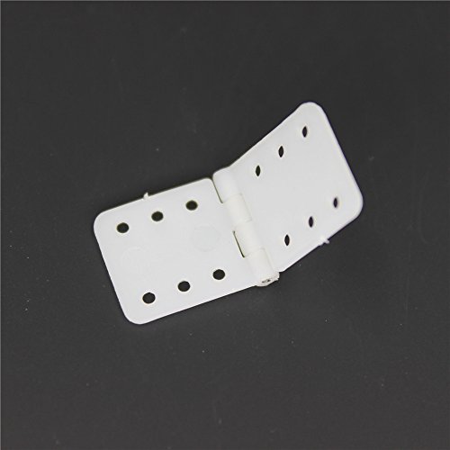 Hobbypark 11x25.5 mm 0.43" x1.0'' Small Pinned Nylon Hinge RC Airplane Plane Parts Replacement (Pack of 20)