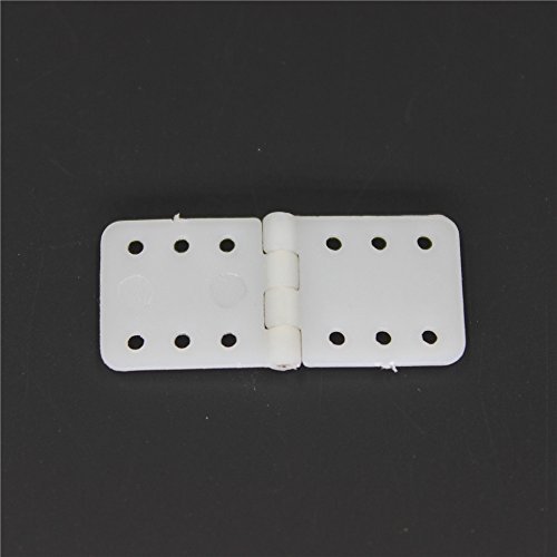 Hobbypark 11x25.5 mm 0.43" x1.0'' Small Pinned Nylon Hinge RC Airplane Plane Parts Replacement (Pack of 20)