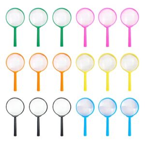 magnifying glass kids plastic magnifier 18 pack hand lens mini handheld magnifying lenses for children science class outdoor observation party fun tool irchlyn