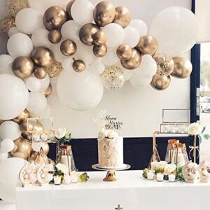 futureferry balloon garland arch kit-116 pcs white and gold balloons-wedding birthday bachelorette engagements anniversary party backdrop diy decorations