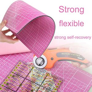 45 mm Rotary Cutter Set-Fabric Cutter with Storage Bag, A4 Self Healing Cutting Mat, Acrylic Ruler, 5 Pcs Replacement Blades and Craft Knife Ideal for Quilting, Crafting, Patchworking