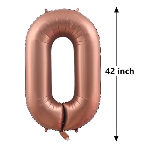 42 Inch Brown Giant Number 30 Balloons Jumbo 30 Foil Mylar Party Balloons for 30th Birthday Party and 30th Anniversary Event Decoration (Brown)