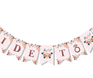 Uniwish Bride to Be Banner for Bridal Shower Decorations Garland Engagement Bachelorette Party Supplies Wedding Photo Booth Prop