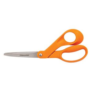 fiskars 197060-1001 petite original orange-handled scissors, 7 inch, orange