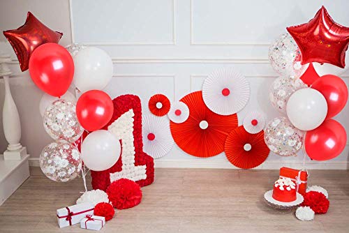 Treasures Gifted Metallic Red Balloons - Pearlized Ruby Red Balloons - Globos Metalicos Rojos, Red Latex Balloons 12 Inch, Globos Rojos Metalicos - Bulk Red Balloons 100 Pack