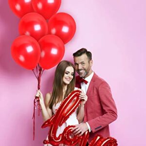 Treasures Gifted Metallic Red Balloons - Pearlized Ruby Red Balloons - Globos Metalicos Rojos, Red Latex Balloons 12 Inch, Globos Rojos Metalicos - Bulk Red Balloons 100 Pack