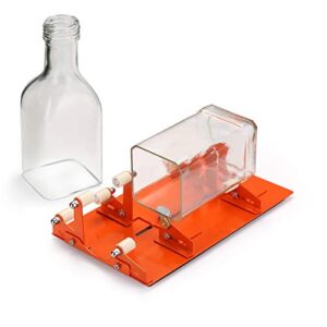 fixm glass bottle cutter, updated version bottle cutting machine for various sizes shapes of bottle: round, square, oval bottle and bottle neck, glass bottle cutting tool for diy creation