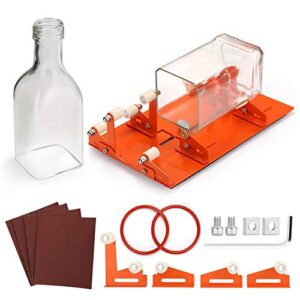 FIXM Glass Bottle Cutter, Updated Version Bottle Cutting Machine for Various Sizes Shapes of Bottle: Round, Square, Oval Bottle and Bottle Neck, Glass Bottle Cutting Tool for DIY Creation