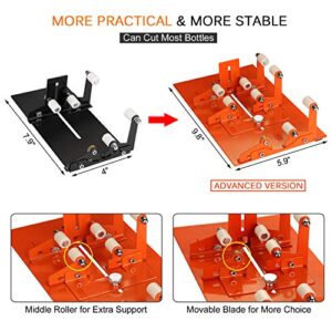 FIXM Glass Bottle Cutter, Updated Version Bottle Cutting Machine for Various Sizes Shapes of Bottle: Round, Square, Oval Bottle and Bottle Neck, Glass Bottle Cutting Tool for DIY Creation