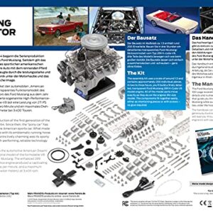 Ford 1965 Mustang V8 Engine Model Kit - Working Model Motor with Collector's Handbook