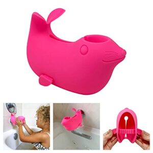 kids baby bath spout cover – faucet safety guard – faucet cover for a bathtub for kids baby toddlers – cute soft seal for enjoyable and safe baths for your child (pink)