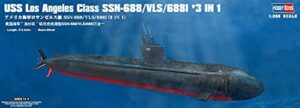 hobby boss uss los angeles class ssn-688/vls/688i 3-in-1 boat model building kit