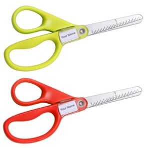 stanley scissors guppy 5-inch blunt tip kids scissors, comfortable, long lasting, assorted colors – pack of 2 (sci5bt-2pk),pointed tip