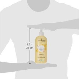 ATTITUDE Body Lotion for Baby, EWG Verified, Plant and Mineral-Based Ingredients, Vegan and Cruelty-free Personal Care Products, Hypoallergenic, Sensitive Skin, Unscented, 16 Fl Oz (60856)