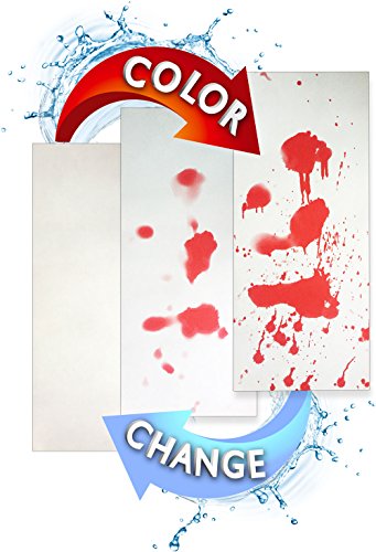 Bloody Bath Mat - The Original Color Changing Sheet That Turns Red When Wet – Funny Gag Gifts - Footprints Disappear Like Magic – Novelty Prank Gifts (40"x17")