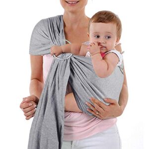 baby wrap carrier and ring sling, adjustable mesh baby wrap for infant, infant sling for infant, newborn, kids and toddlers