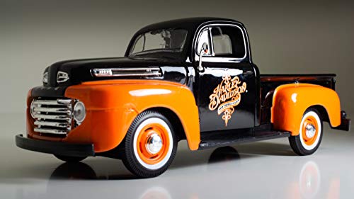 Maisto 1:24 W/B Harley Davidson 1948 Ford F1 Pick UP & FLH Duo Glide 1958