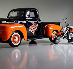 Maisto 1:24 W/B Harley Davidson 1948 Ford F1 Pick UP & FLH Duo Glide 1958