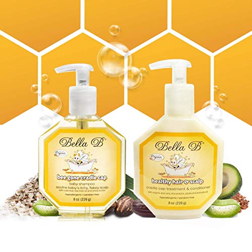 BELLA B Cradle Cap Shampoo & Cradle Cap Scalp Treatment And Conditioner - Baby Shampoo And Conditioner - Cradle Cap Shampoo For Babies - Kid Shampoo - Dry Scalp Shampoo And Conditioner For Dry Scalp