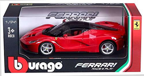 Bburago Ferrari Race and Play LaFerrari 1/24 Scale Diecast Model Vehicle Red