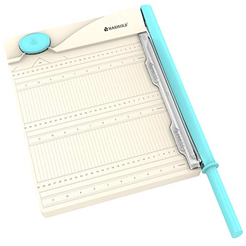 MARIGOLD Paper Cutter Corner Puncher - 12" Paper Guillotine 2-in-1 Paper Trimmer