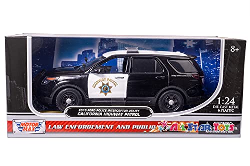 Motormax 1/24 CHP California Highway Patrol B&W Ford PI Utility Police SUV