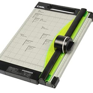 CARL 12 inch-Green Friendly, Professional Rotary Paper Trimmer, 12-inch, 15 Sheet Cutting Capacity, Black and Silver