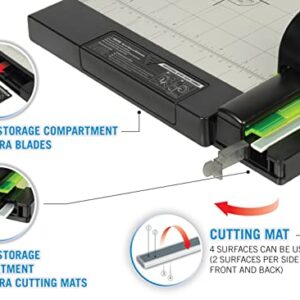 CARL 12 inch-Green Friendly, Professional Rotary Paper Trimmer, 12-inch, 15 Sheet Cutting Capacity, Black and Silver