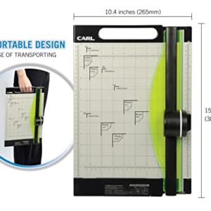 CARL 12 inch-Green Friendly, Professional Rotary Paper Trimmer, 12-inch, 15 Sheet Cutting Capacity, Black and Silver