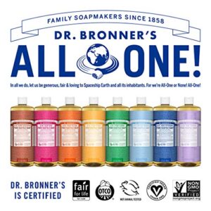 Dr. Bronner's Pure-Castile Liquid Soap – Baby Unscented Bundle. 32 oz. Bottle and 2 oz. Travel Bottle