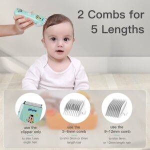 ENSSU Quiet Baby Hair Clippers, Lower Noise Haircut Trimmers for Children with Autism and Sensory Sensitivity, Babies Infant Kids Waterproof Hair Cutting Kits