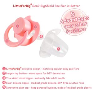 LittleForBig Bigshield Generation-II Adult Sized Pacifier Pink