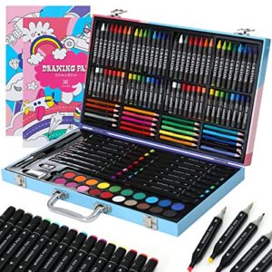 127 pcs art supplies, drawing art kit for kids adults art set artist painting pad,for kids girls boys teens artist 5 6 7 8 9 11 12, creative gift box for adults artist beginners kids girls boys