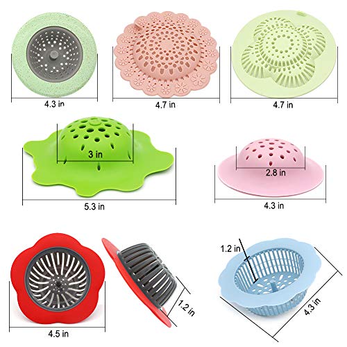 Acrylic Pouring Strainers, Angela&Alex 7 PCS Flow Painting Tools Art Supplies Kits Drawing Flow Fluid Sets Strainers Plastic Silicone Drain Basket Unique Pattern