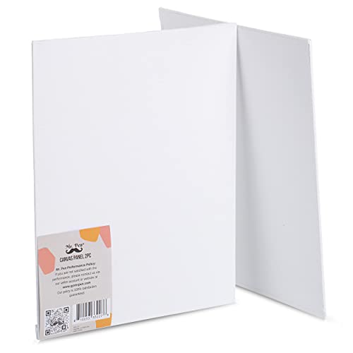 Mr. Pen- Canvas Panels, 2 Pack, 8x10 Inch, Triple Primed for Oil & Acrylic Paints, Canvas Boards for Painting, Painting, Drawing & Art Supplies, Blank Canvas for Painting, 3mm Thickness