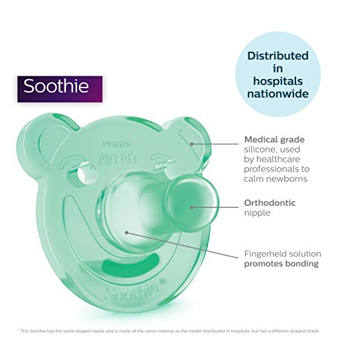 Philips Avent Super Soothie Pacifier, Green, 3+ months, 2 Pack, SCF192/05