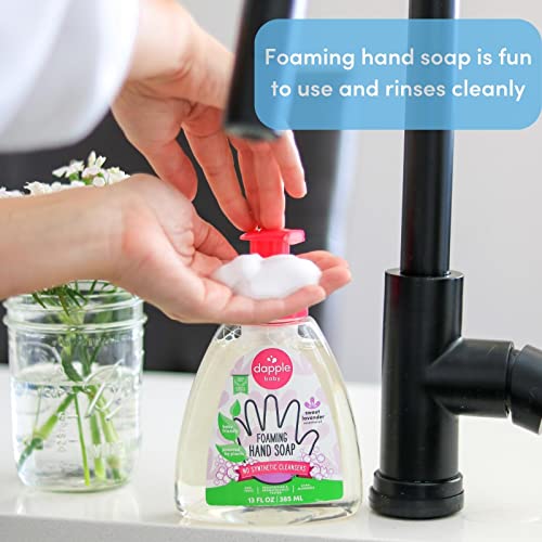 Dapple Baby Foaming Hand Soap, Lavender, 13 Fl Oz Pump Bottle (Pack of 3) - Gentle, Plant Based, Hand Wash Baby Soap - Hypoallergenic for Sensitive Skin