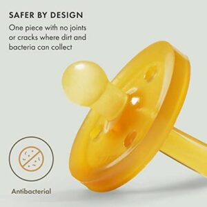 Natursutten Pacifier 0-6 Months - Natural Rubber Pacifier - Eco-Friendly, BPA-Free Round Newborn Pacifier - Newborn Essentials Made in Italy - 1 Piece