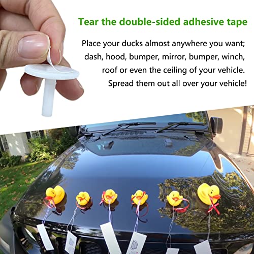 TEYOUYI 8pcs Duck Plug - Rubber Duck Mount,Flock Locker Rubber Duck Holder for Jeep Dash and Fixed Display,Gift for Jeep Lover,White（Excluding Rubber Duck）