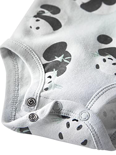 Little Planet by Carter's Baby 3-Pack Organic Cotton Short-Sleeve Rib Bodysuits, Pandas, 3 Months