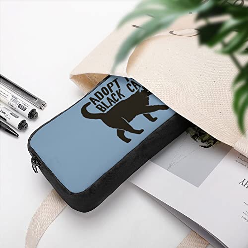 Black Cat Pencil Case Pencil Pouch Coin Pouch Cosmetic Bag Office Stationery Organizer