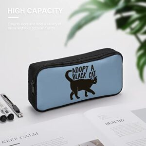 Black Cat Pencil Case Pencil Pouch Coin Pouch Cosmetic Bag Office Stationery Organizer