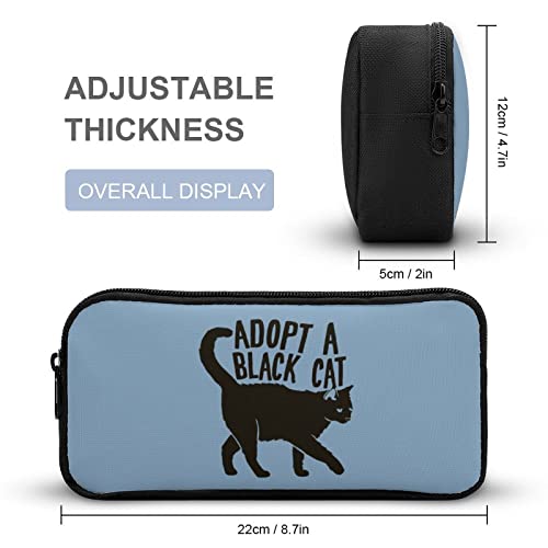 Black Cat Pencil Case Pencil Pouch Coin Pouch Cosmetic Bag Office Stationery Organizer