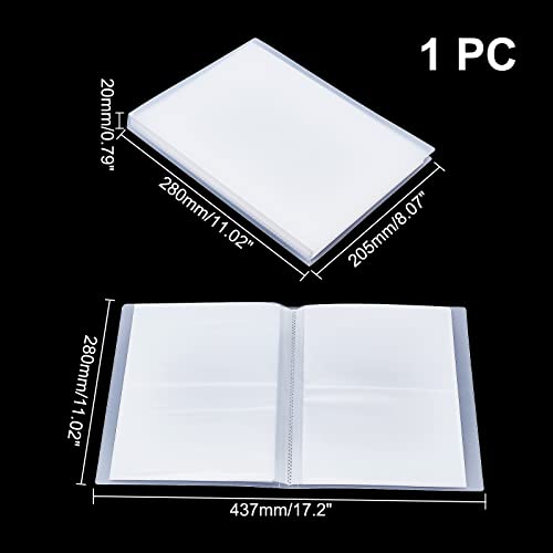 GLOBLELAND Clear Stamps Storage Embossing Folder Storage Photo Storage Album Seal Bags Storage Keeper Cards Folder Storage Bag for DIY Scrapbooking Arts Crafts Collecting Bags，80 Grids, 7x5.3Inch